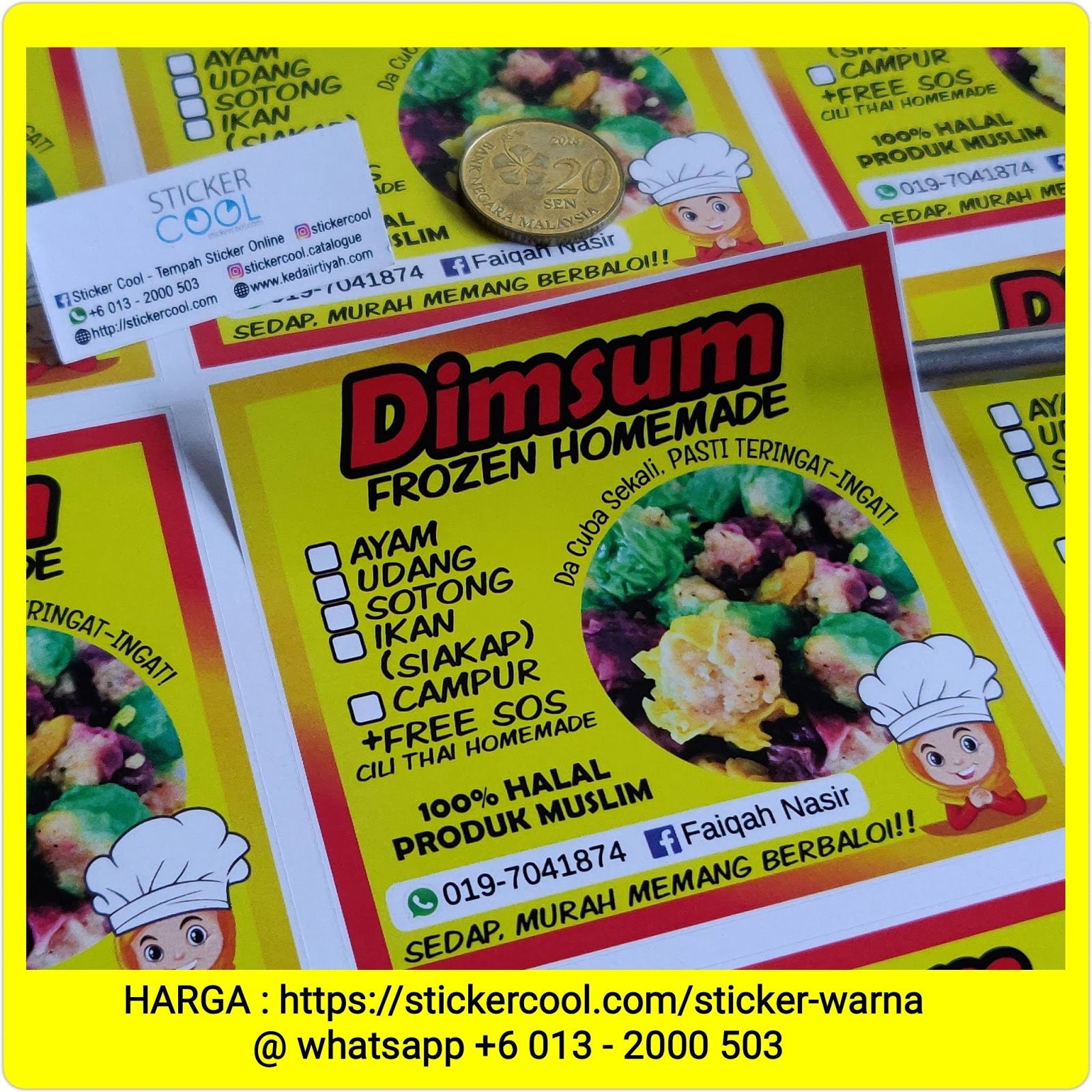 Sticker Cool - Tempah Sticker Online: Previous Order (STICKER WARNA) 1