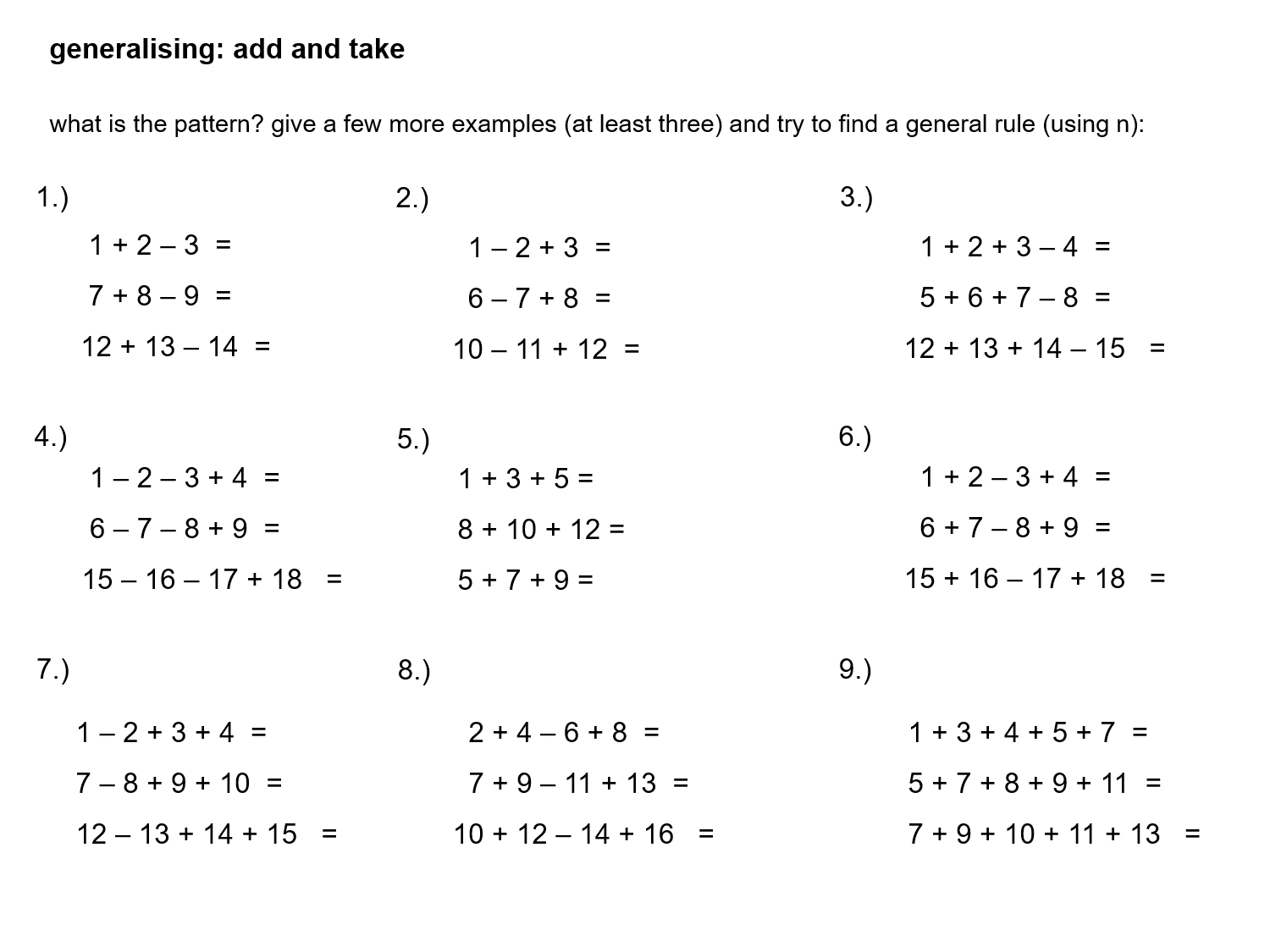 MEDIAN Don Steward mathematics teaching: takes and adders ...