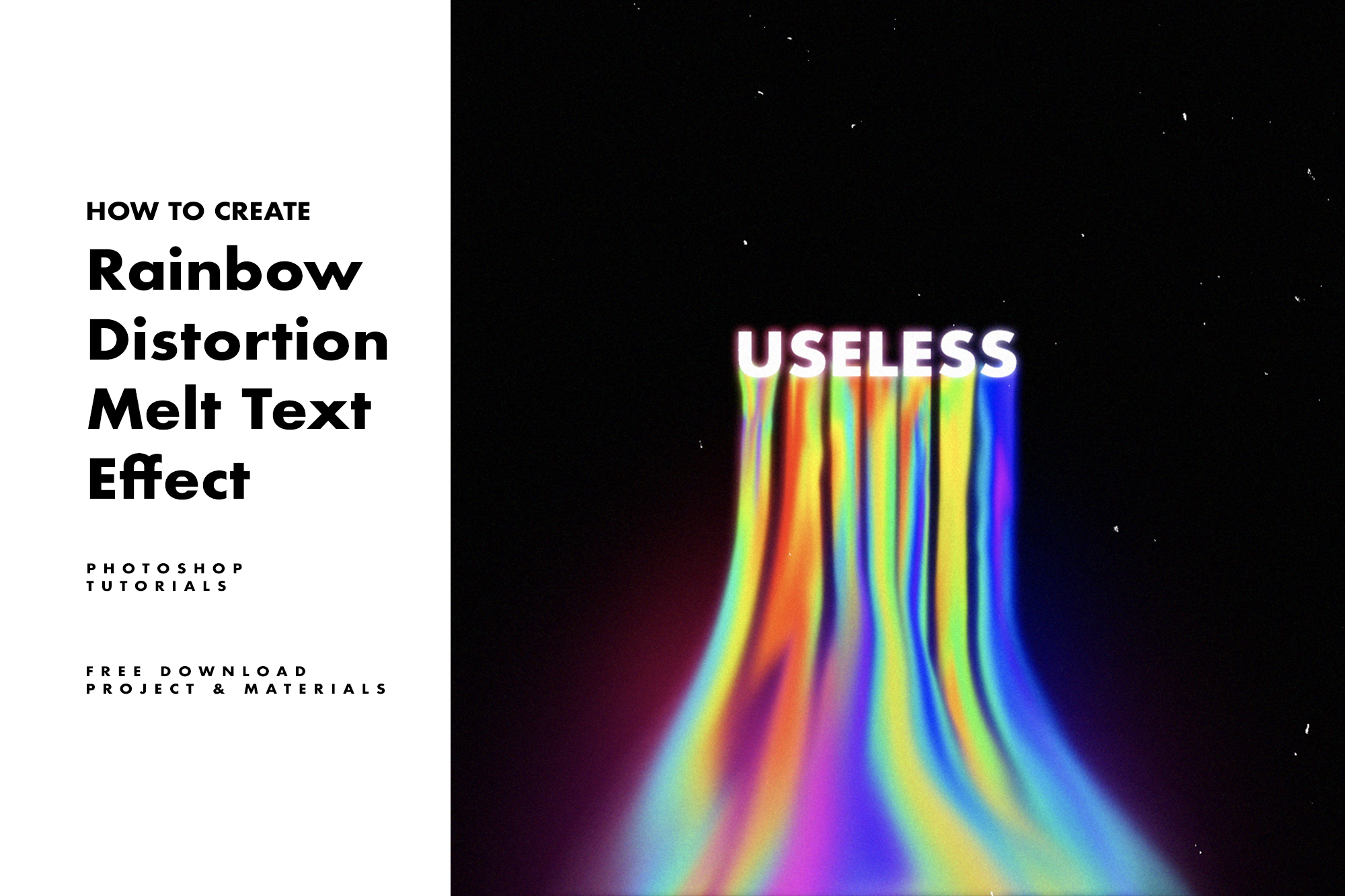 How To Create Rainbow Distortion Melt Text Effect Photoshop Tutorials how-to-create-rainbow-distortion-melt-text-effect-photoshop-tutorials