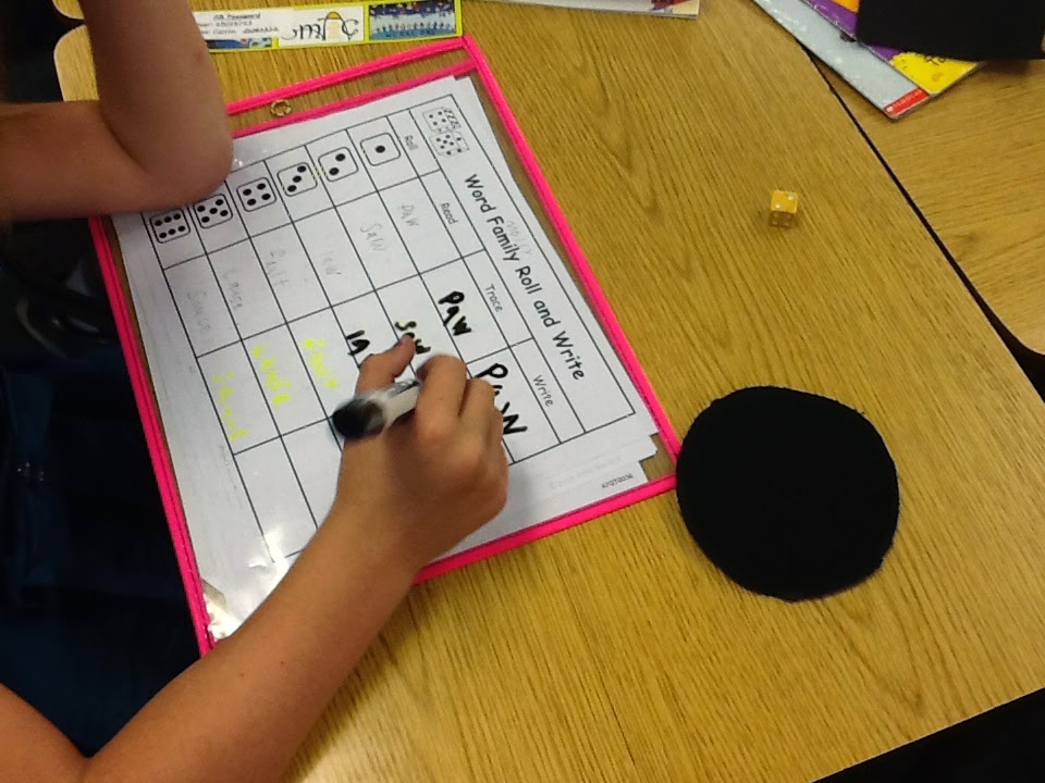 Mrs. Navarre’s Teaching Blog: Word Family Roll and Write