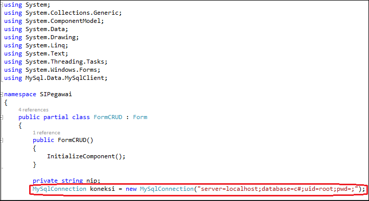 Memulai CRUD sederhana dengan C# dan Mysql ~ Catetan