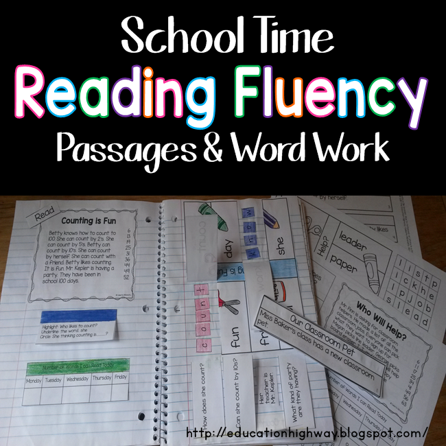 The Education Highway: School Time Reading Fluency Passages