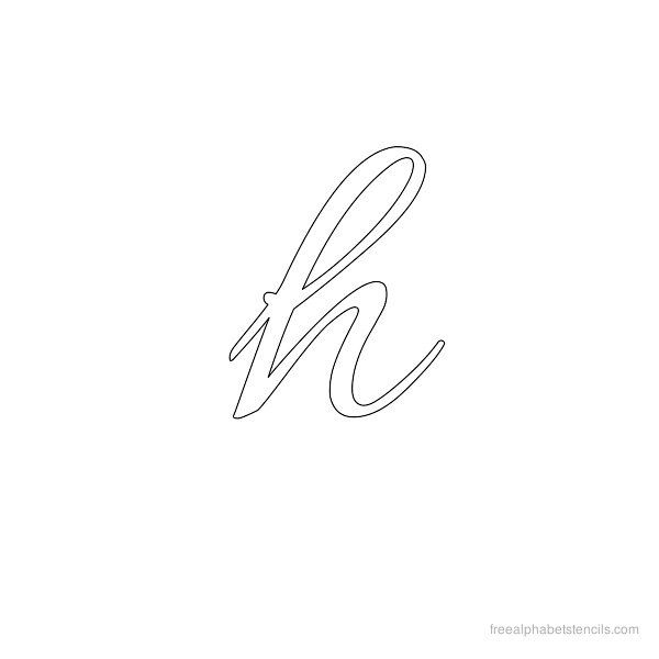 Fancy Cursive Letter Lowercase H - Birthday Letter