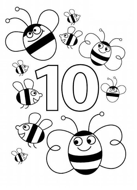 SET fise cu numere de la 1 la 10 - Numere de colorat - Cifre de colorat ...