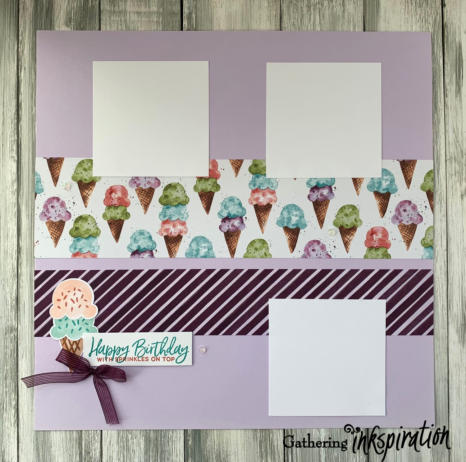 Gathering Inkspiration: Ice Cream Corner Scrapbook Pages