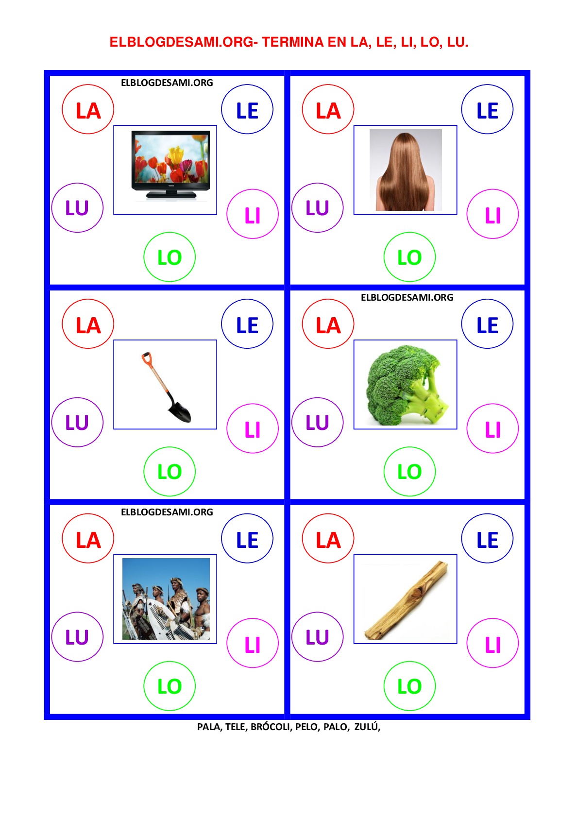 INFANTIL 5 AÑOS: SEGUIMOS CON LA LECTURA DE LA L