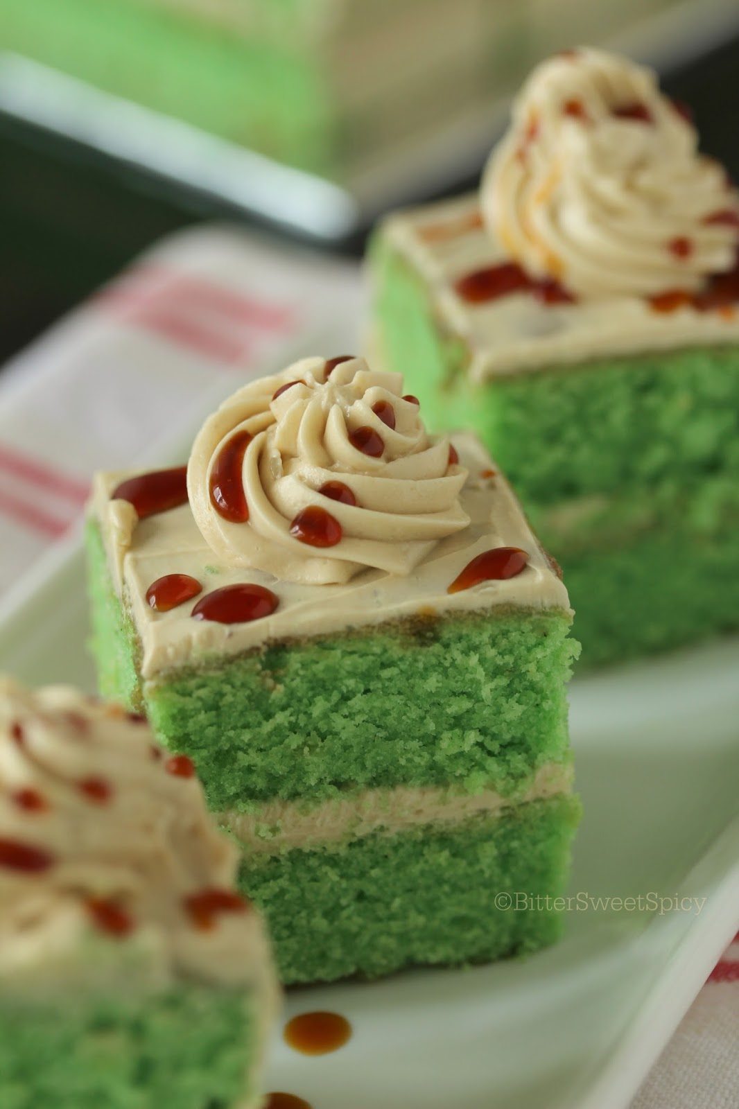 BitterSweetSpicy: Sliced Pandan Cake with Gula Melaka Swiss Meringue ...
