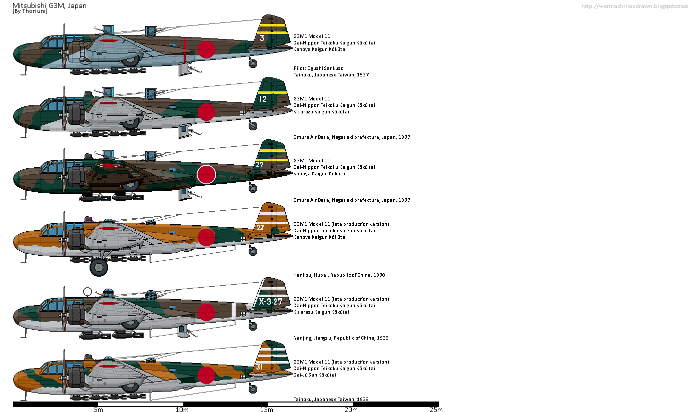 War Machines Drawn: Mitsubishi G3M, part two.