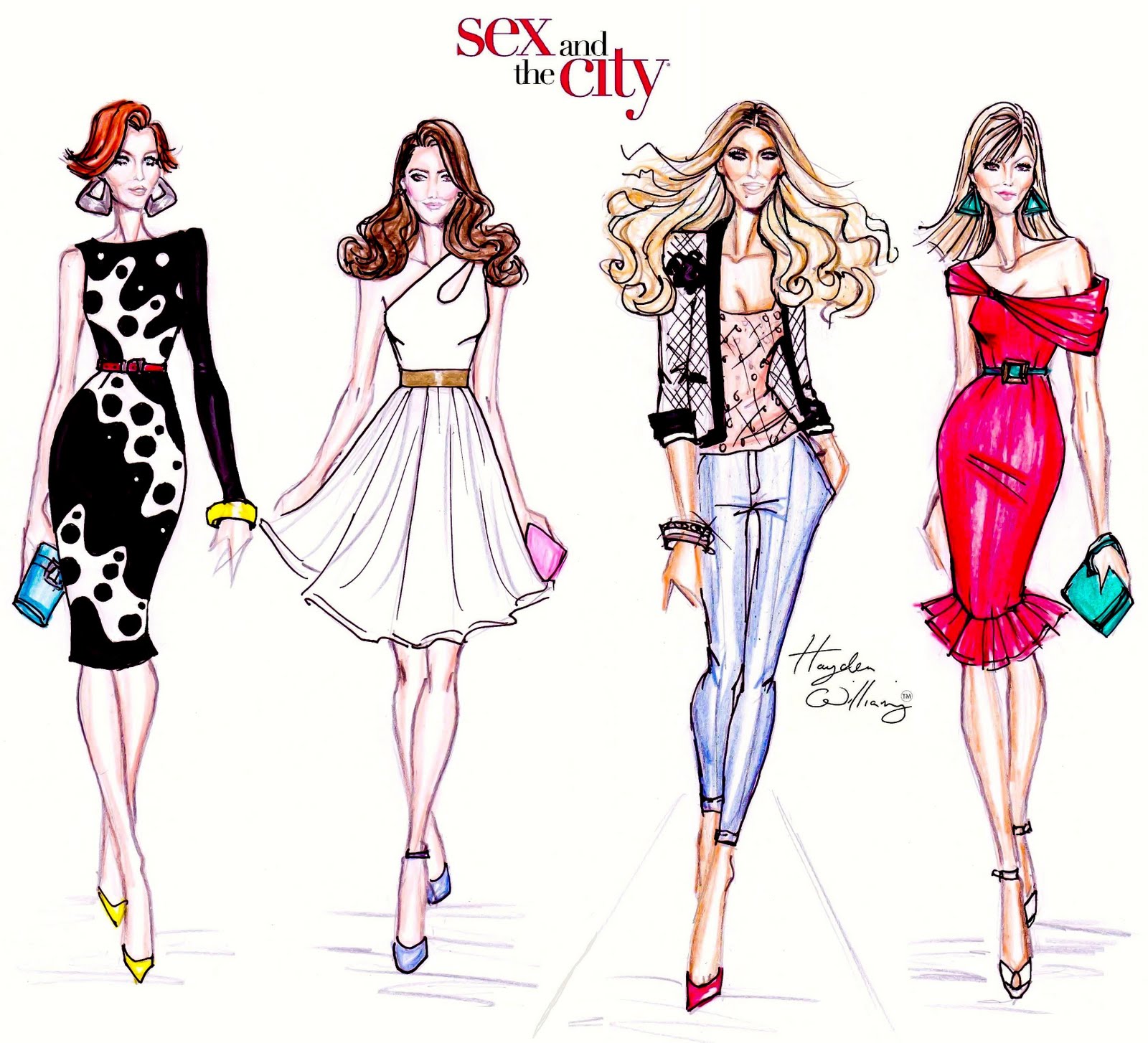 Hayden Williams Fashion Illustrations ‘sex And The City By Hayden