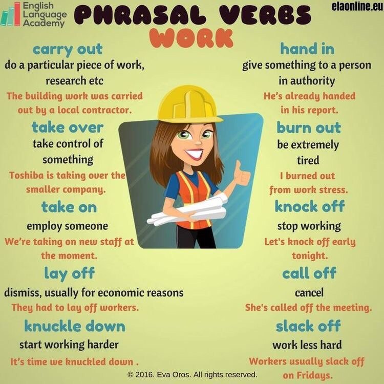 EASY PEASY ENGLISH: PHRASAL VERBS. WORK