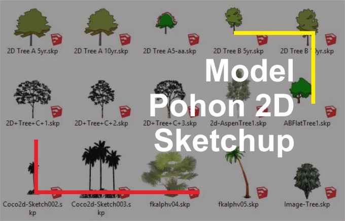 Download Pohon 2D File Sketchup Untuk Desain Arsitektur - Arsimedia