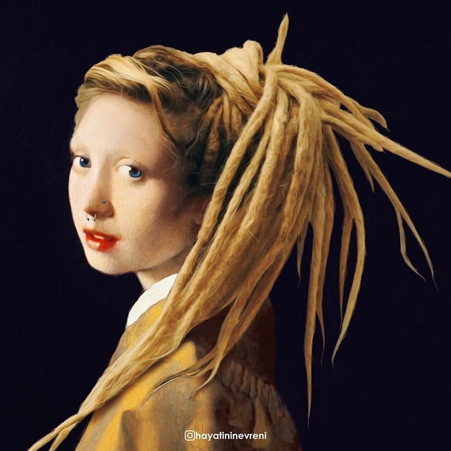 Artista digital faz divertidos "Mashups" das obras de arte mais famosas ...