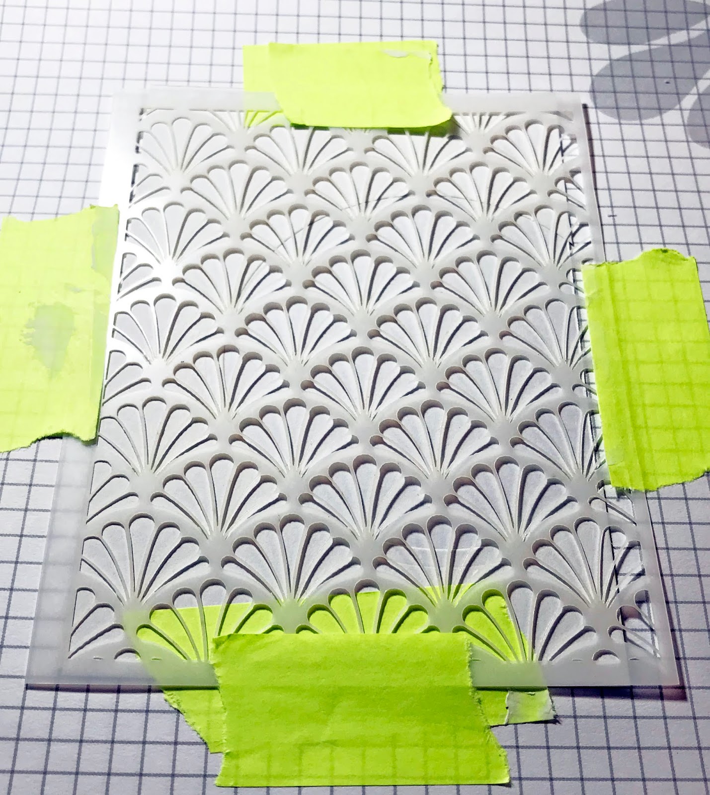 Pink Chic Paper Design: Stencil with Masking Card Tutorial