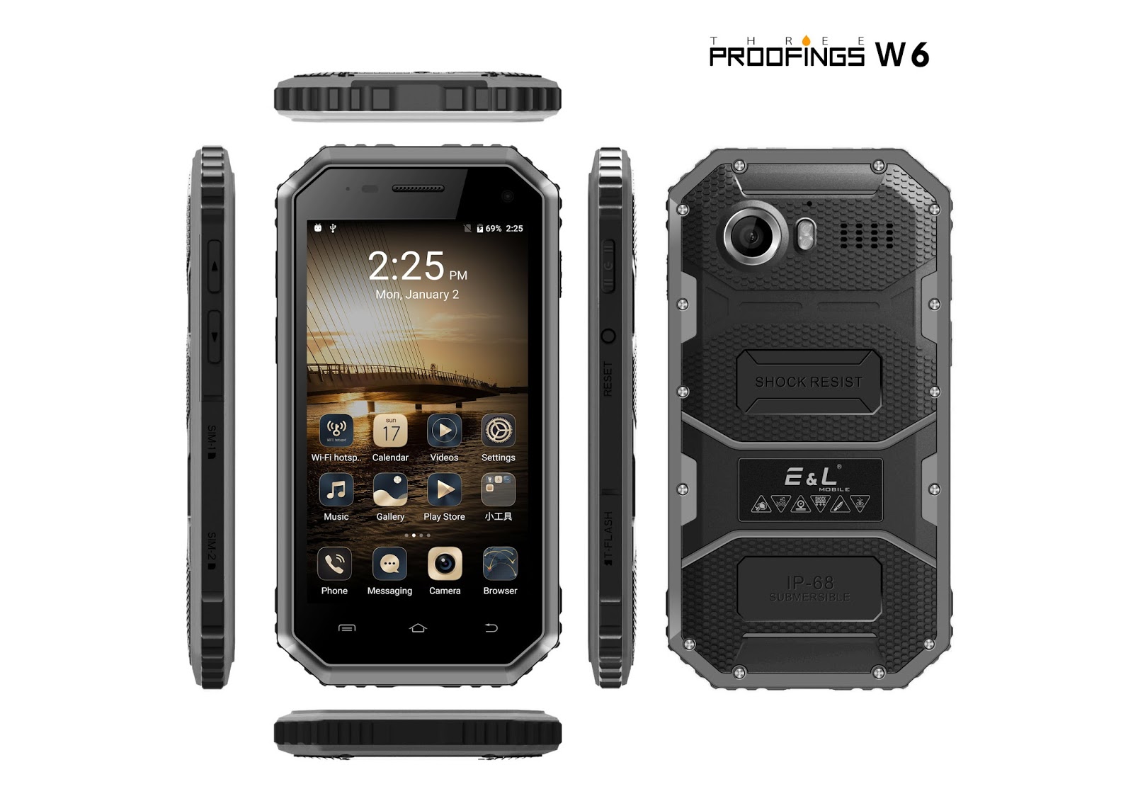 E&L Mobile the most Cost-effective rugged smartphone unbox review | e&l w6