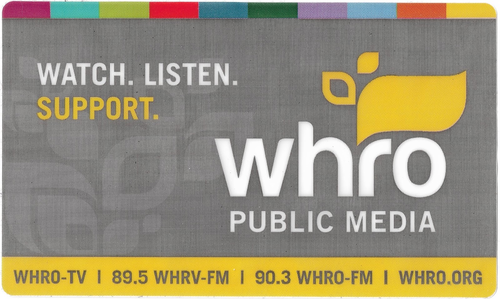Radio Sticker of the Day: WHRO / WHRV
