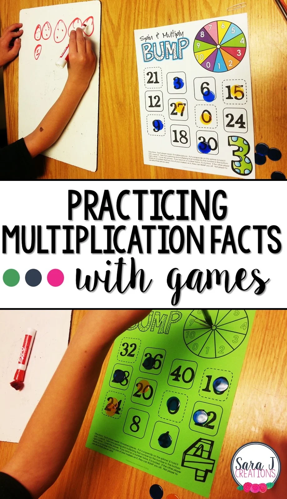 Practicing Multiplication Facts with Games | Sara J Creations