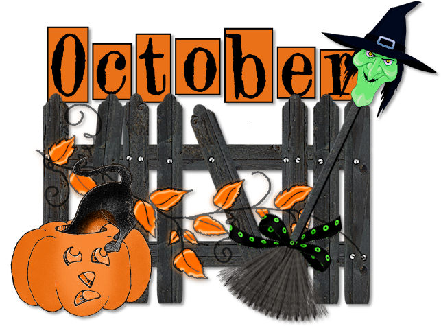 Meadows Haunted House: Halloween Word Art... October