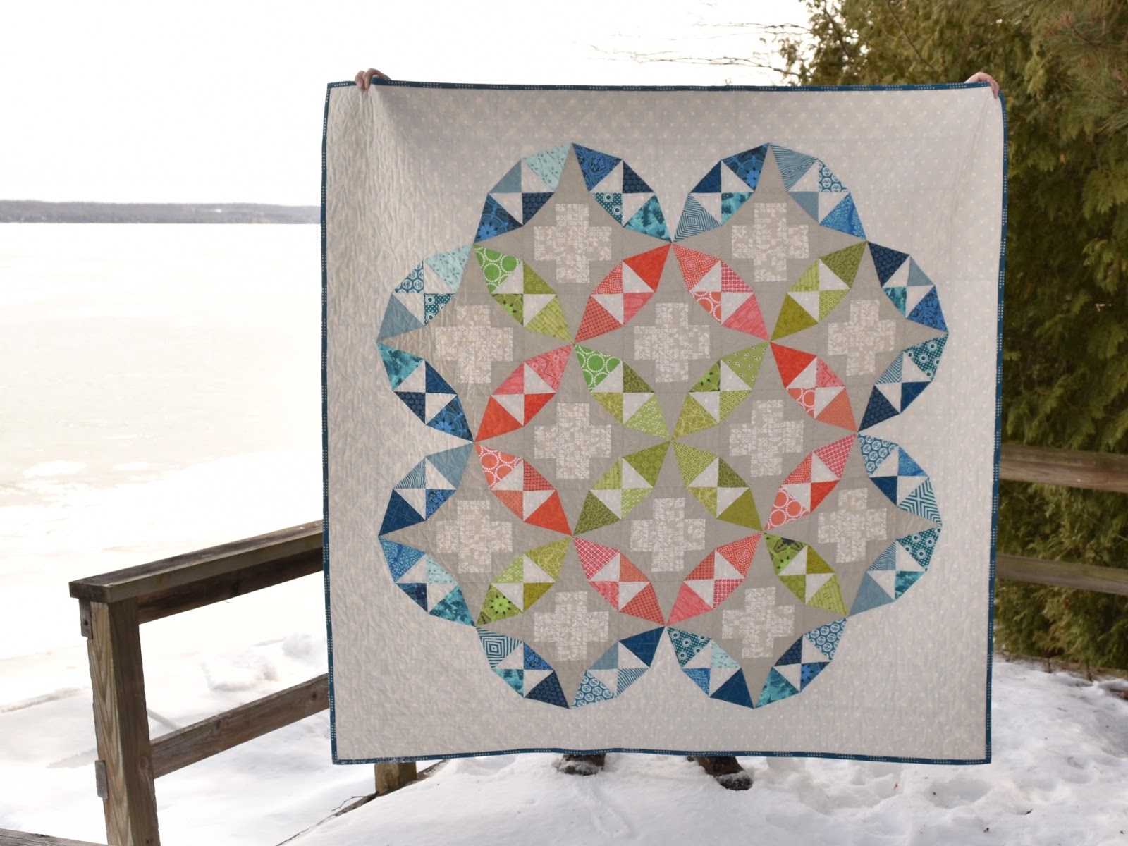 runsewfun: modern plus sign quilts - kaleidoscope plus