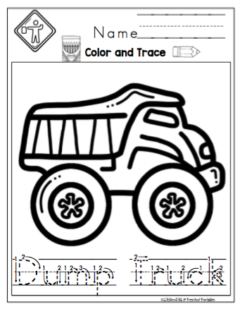 Construction Math & Literature Pack ~ Preschool Printables