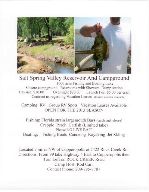 Copper Gazette: Salt Spring Valley Reservoir and Campground OPEN for ...