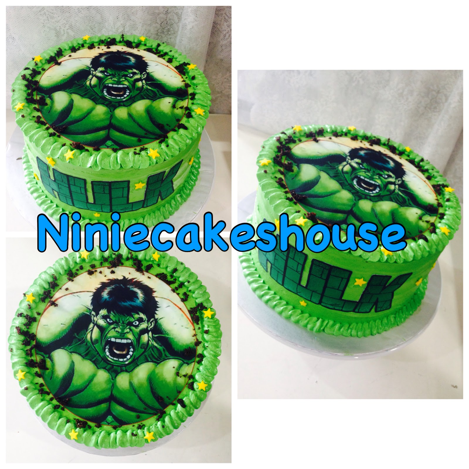 ninie cakes house: Hulk Birthday Cake With Edible Image
