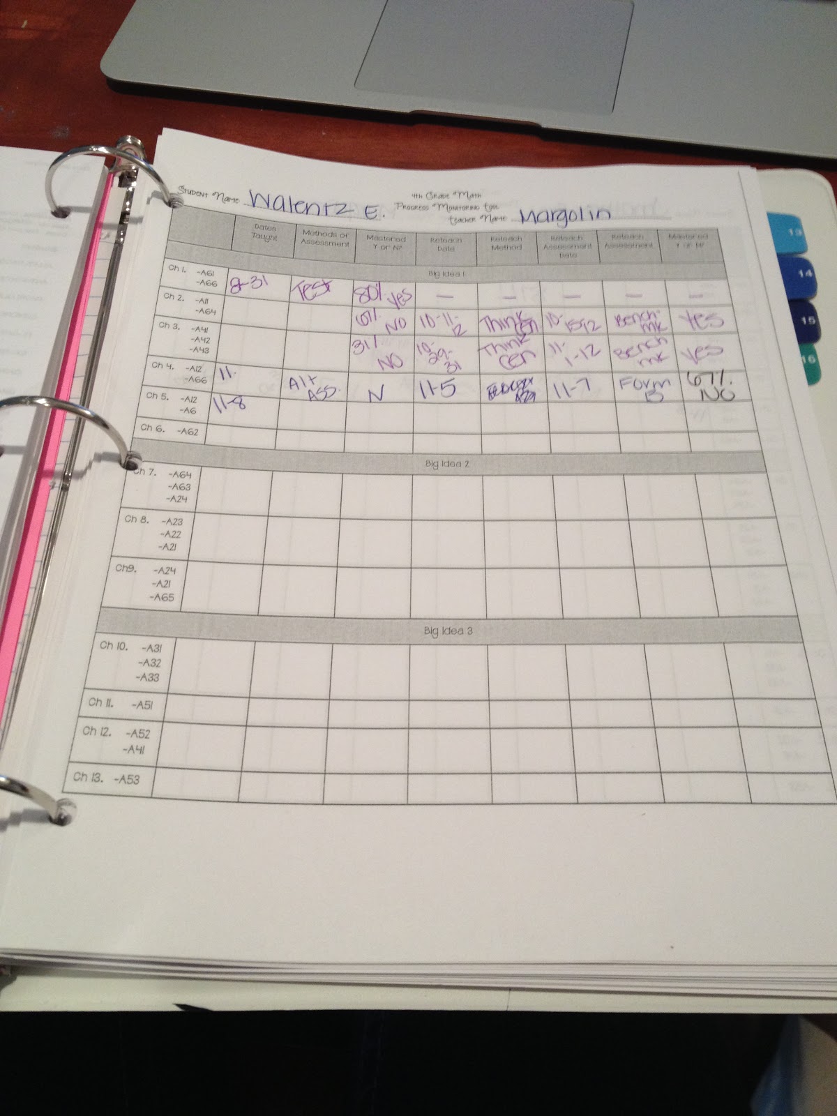 A Teachers Wonderland: Data Binder
