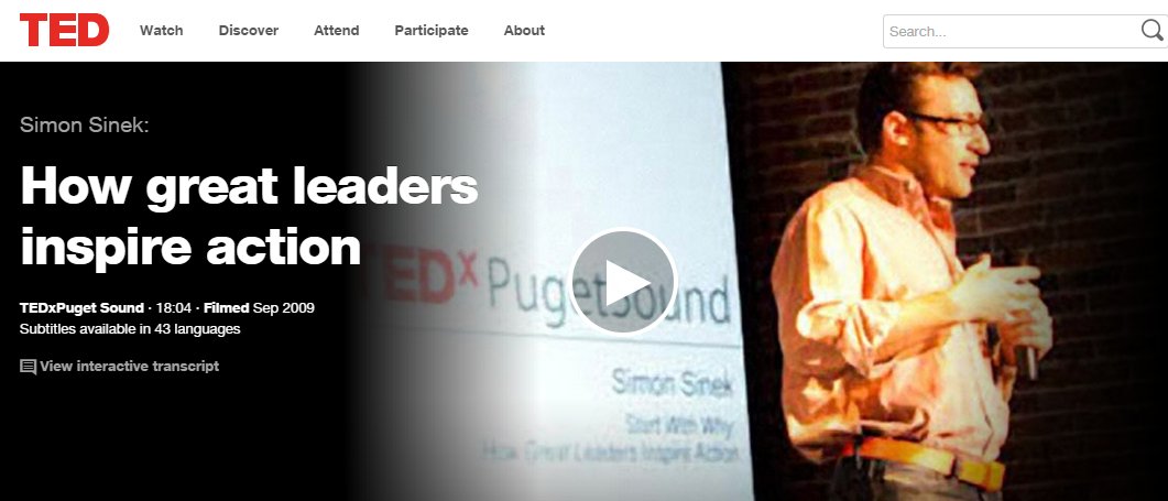 Mad Life: [이번주 TED Talk] Simon Sinek: How great leaders inspire action