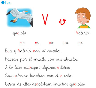 Los PEQUES de Primaria: Lectura interactiva de la letra "v"