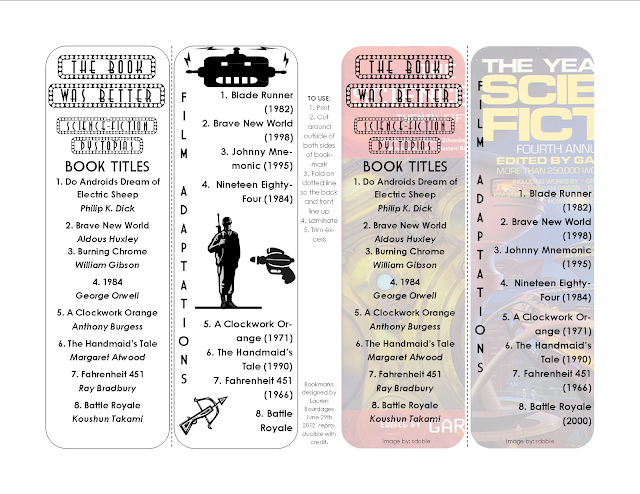 Novel Concepts: Bookmarks - Dystopian Science Fiction