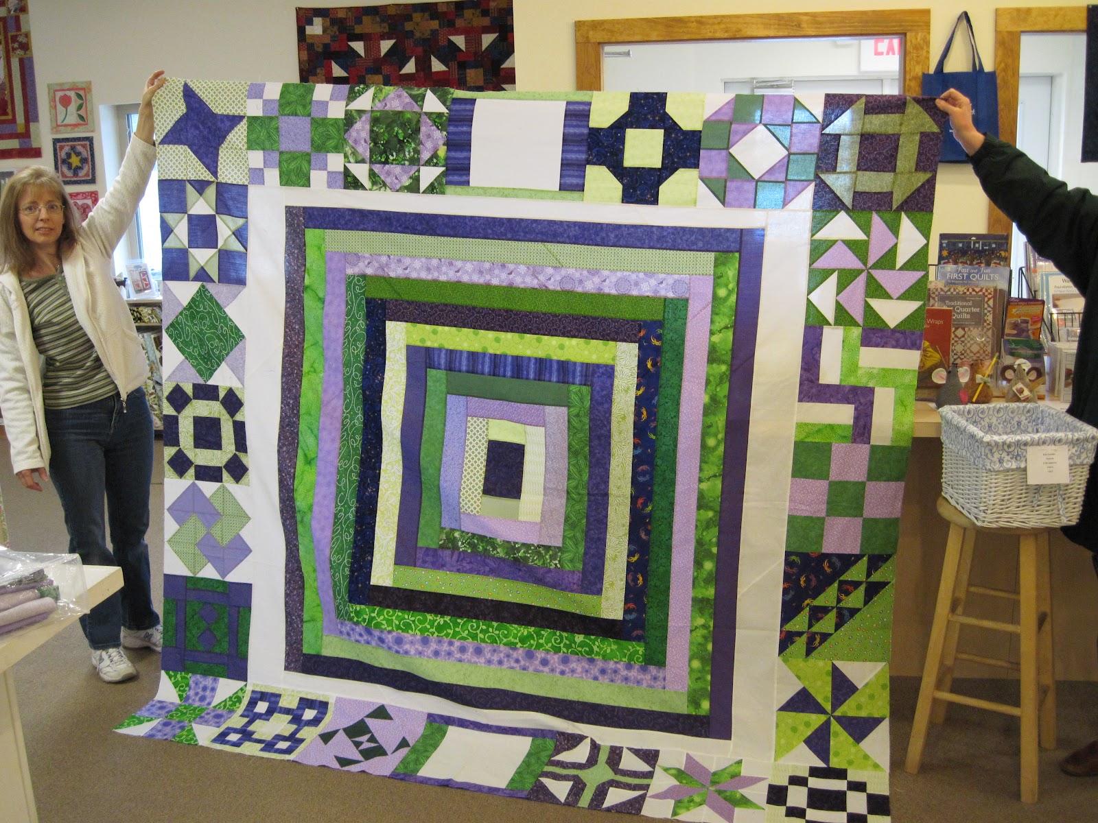 Crayon Box Quilt Studio: A recent finish-Head teacher quilt top