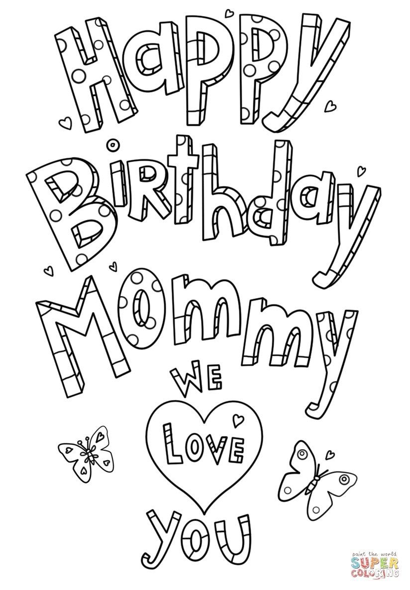 Happy Birthday Mom Coloring Pages Coloring Pages Happy Birthday Mom Coloring Pages Coloring Pages