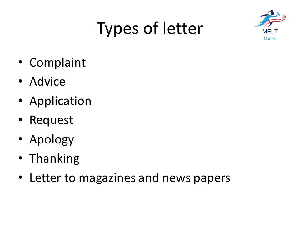 Different Types Of Letter Writing - Formal Letter