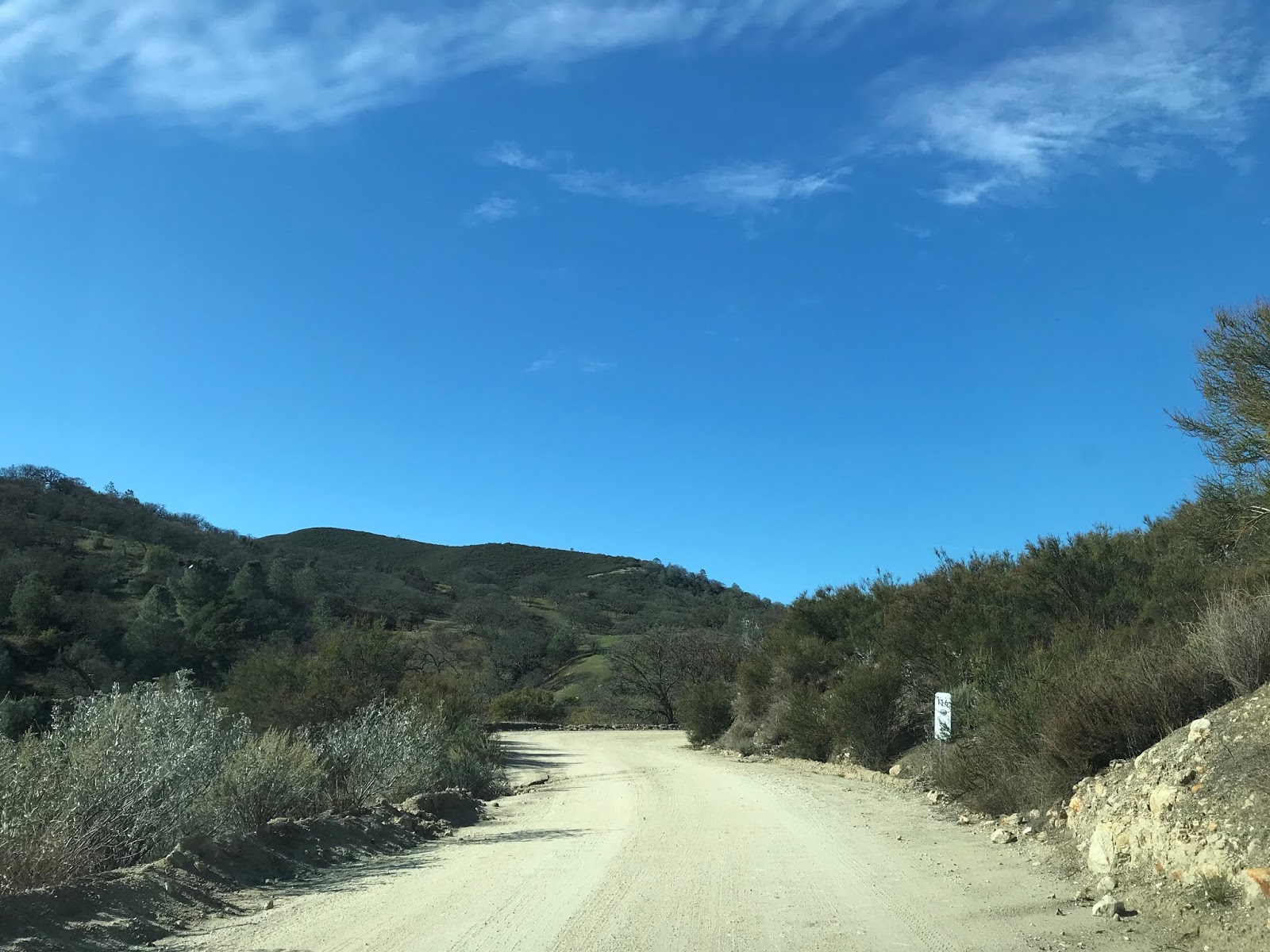 La Gloria Road and Gloria Road; descending the ridge the Gabilan Range ...