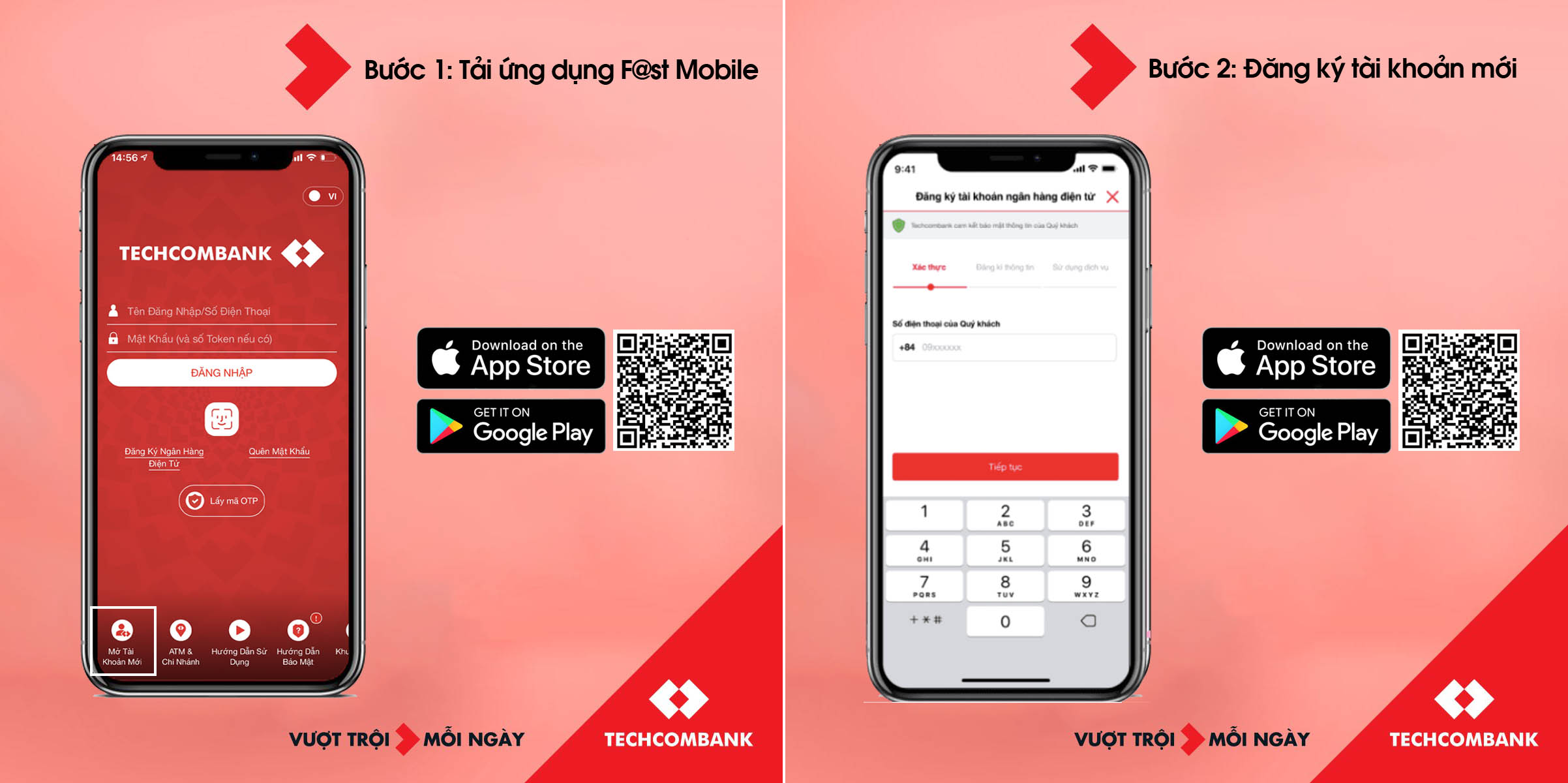 Hướng dẫn cách mở tài khoản ngân hàng Techcombank online