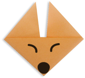 Origami Fox (face) - Easy Origami instructions For Kids