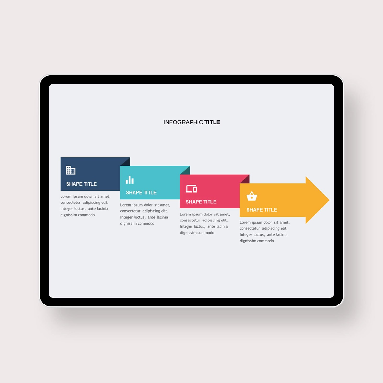 Flip Step Arrow PowerPoint Template - PowerPoint Free