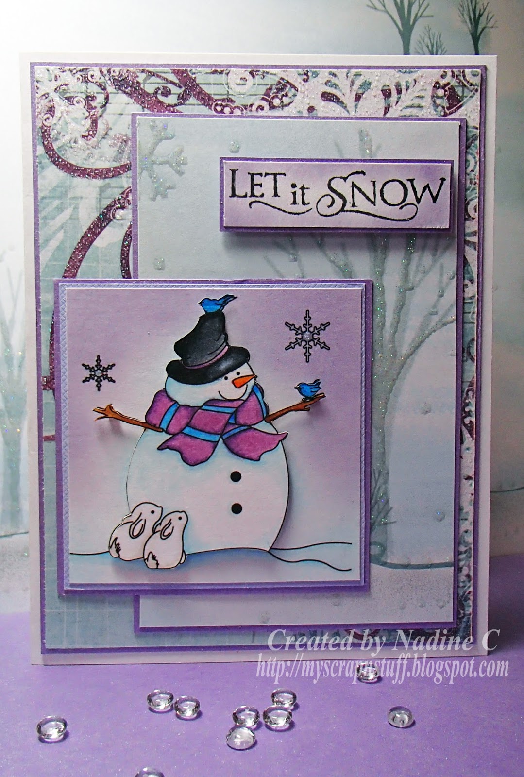 Let it Snow card - Creative Craft Cottage ~ Nadine Carlier