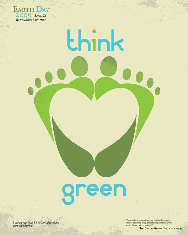 15 Contoh Gambar Desain Poster Lingkungan "Go Green" | Alul Stemaku