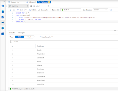 Microsoft BI Tools: Delta Lake support in Azure Synapse Analytics