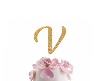 Birthday Cake With Letter V - Birthday Letter