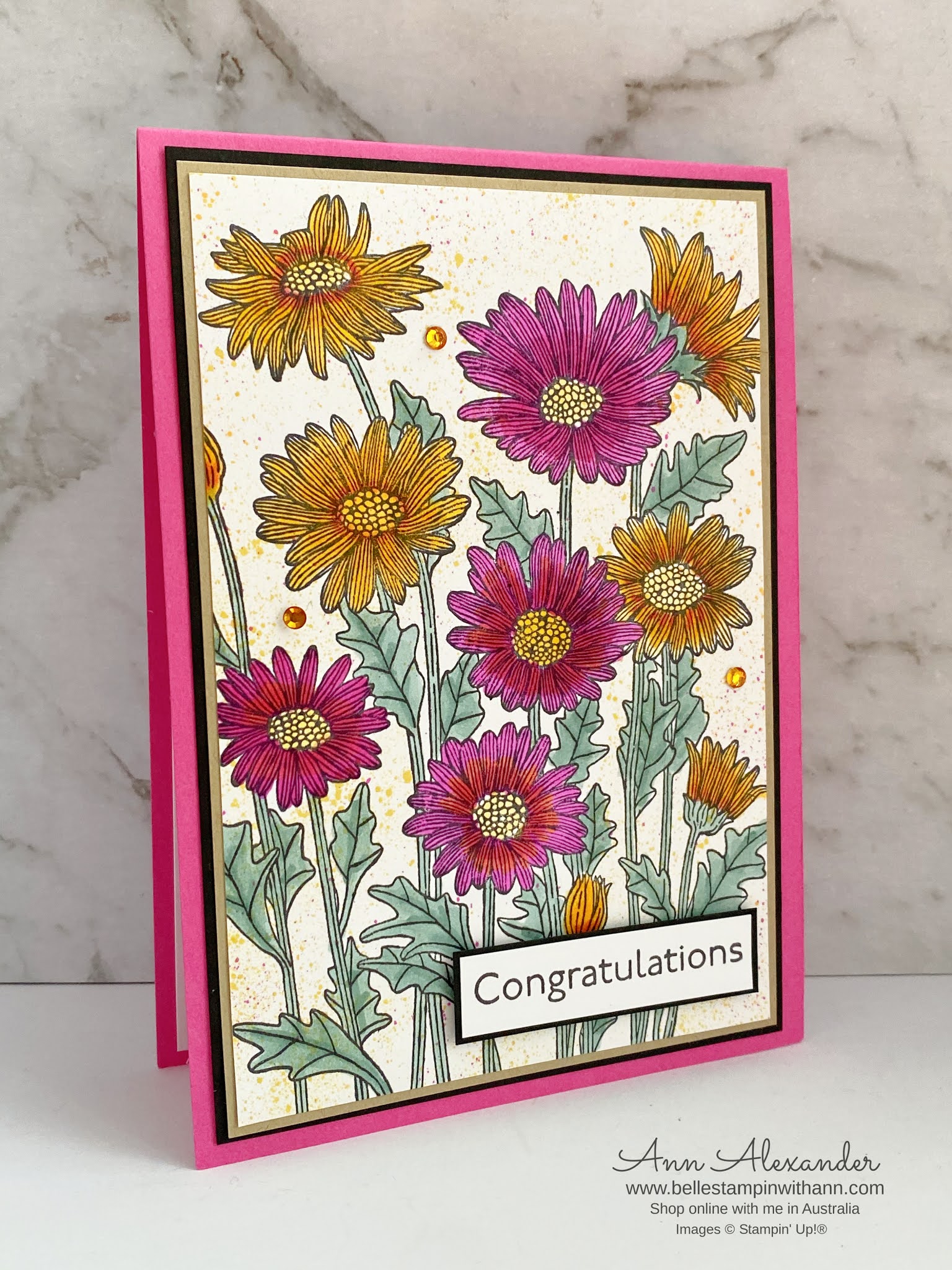 Congratulations - Daisy Garden Stamp | Bellestampin with Ann Alexander