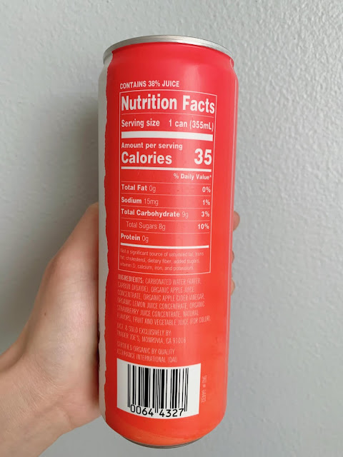 Trader Joe's Organic Sparkling Apple Cider Vinegar Beverage: Ginger + Lemon and Lemon + Strawberry