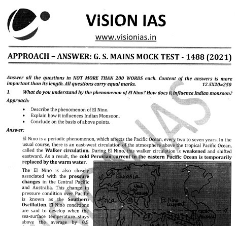 VISION IAS Mains 2021 Test 2 With Solution PDF - VISION