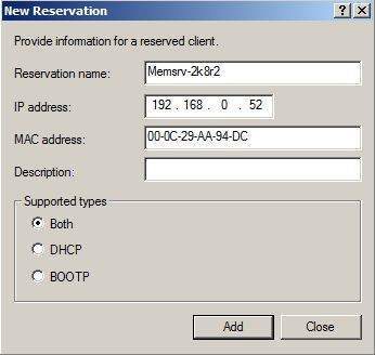 Setting DHCP Reservations in Windows Server 2008 R2 ~ Networking ...