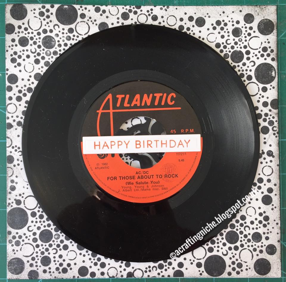 A Crafting Niche: 7" Vinyl Birthday Card
