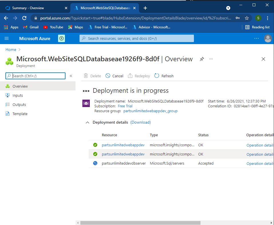 Deploying an Azure web app using Azure DevOps