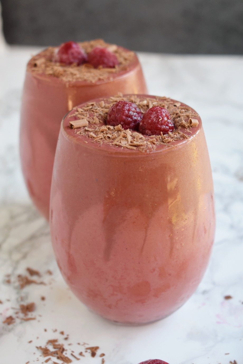 Chocolate Raspberry Smoothie | The Nutritionist Reviews