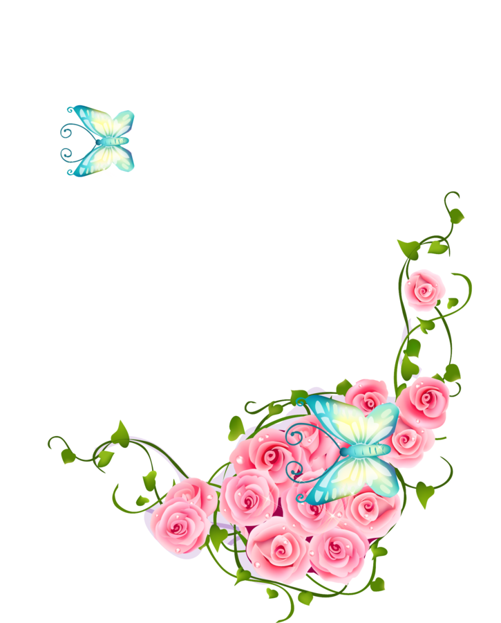 ForgetMeNot: pink roses cluster frames