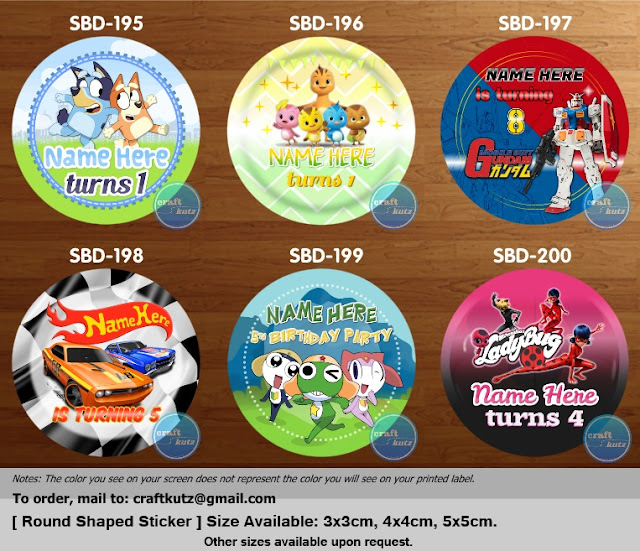 Birthday Sticker Series FREE Design/Template ~ Craft Kutz