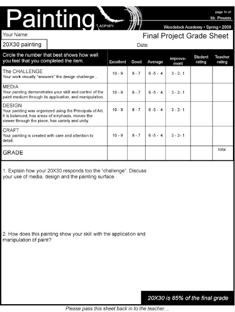 WAYWACWAPAINTING: FINAL PROJECT HANDOUTS!